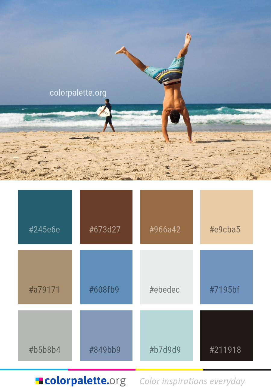 Beach colors palette store