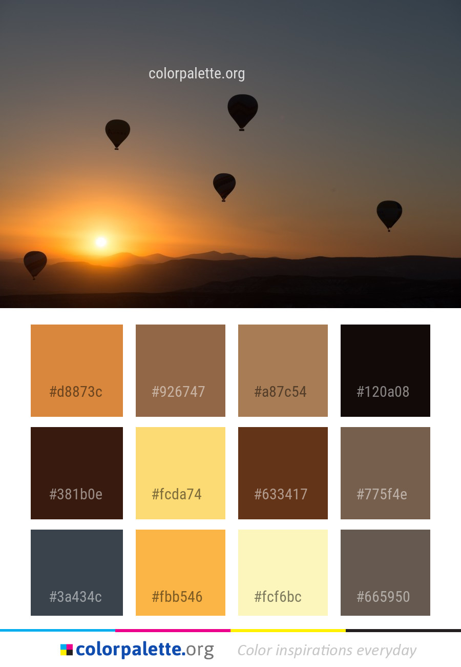 Hot Air Ballooning Balloon Sky Color Palette | colorpalette.org