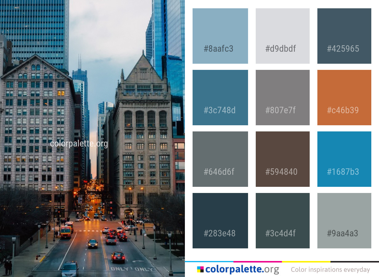 Metropolitan Area Skyscraper City Color Palette | colorpalette.org