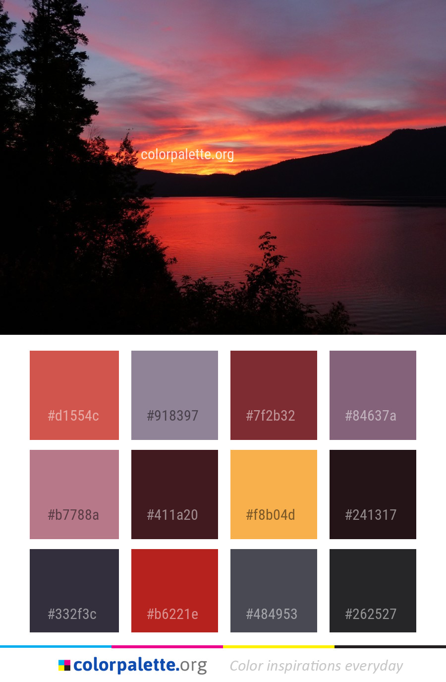 Red Sky At Morning Afterglow Color Palette | colorpalette.org