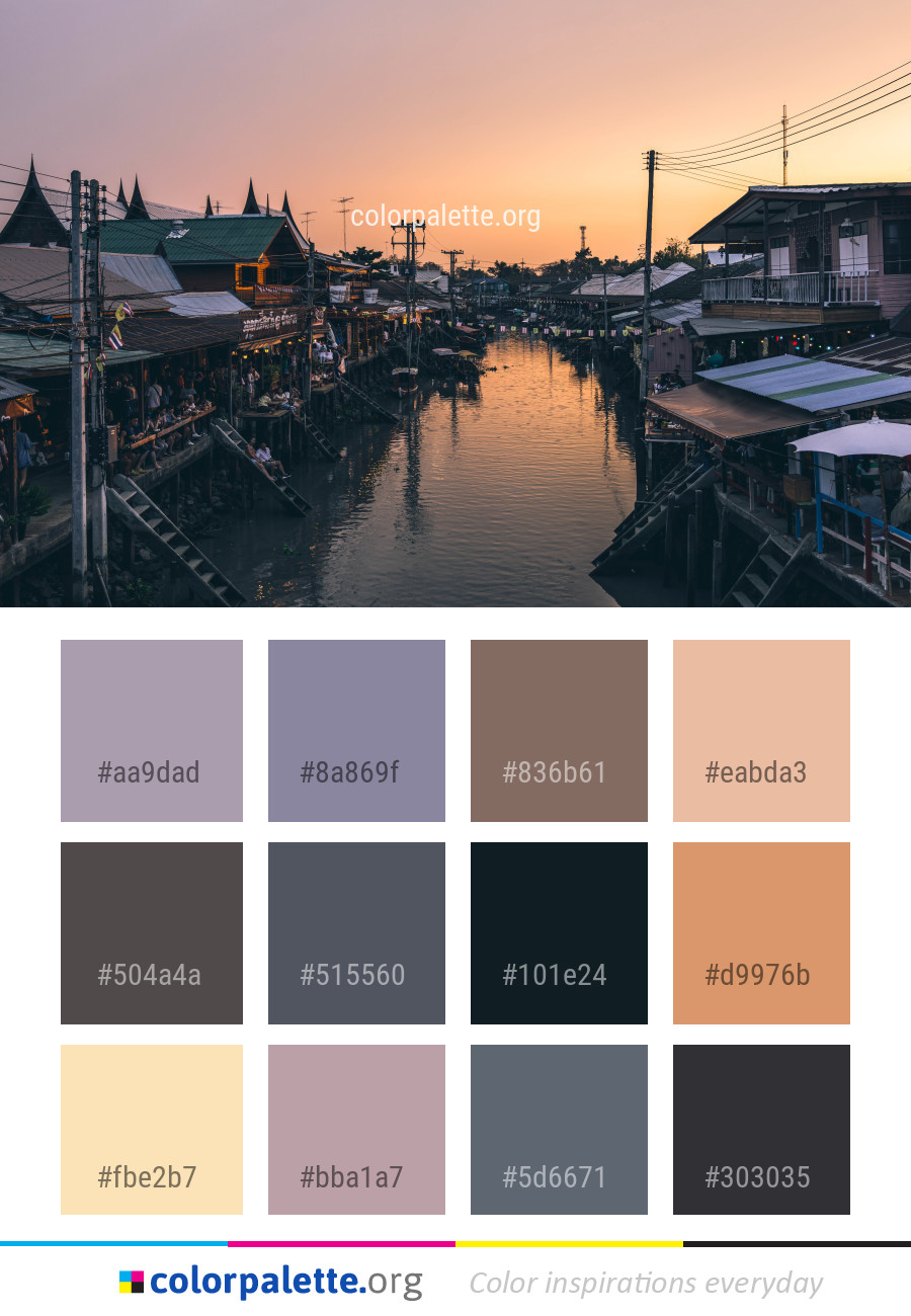 Waterway Reflection Body Of Water Color Palette | colorpalette.org